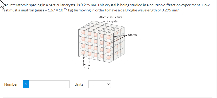Solved he interatomic spacing in a particular crystal is | Chegg.com
