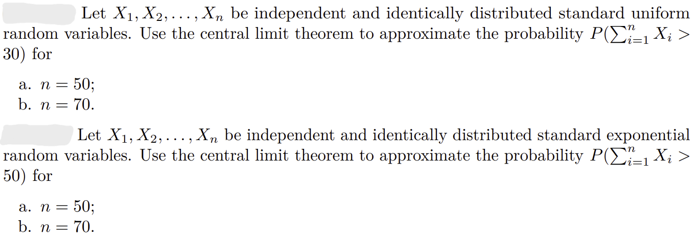 Solved Let X1x2xn Be Independent And Identically 