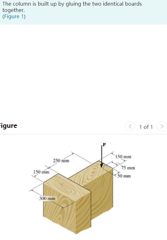 Solved The column is built up by gluing the two identical | Chegg.com