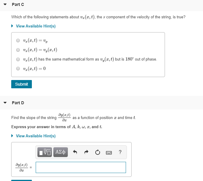 Solved: Part C Which Of The Following Statements About Vz(... | Chegg.com