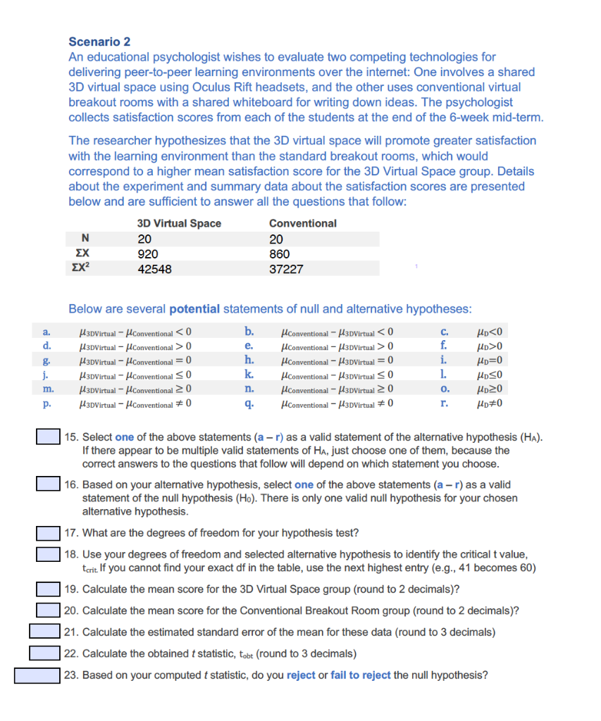 Solved Can you please help me with psych stats questions | Chegg.com