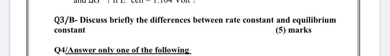 Solved Q3/B- Discuss briefly the differences between rate | Chegg.com