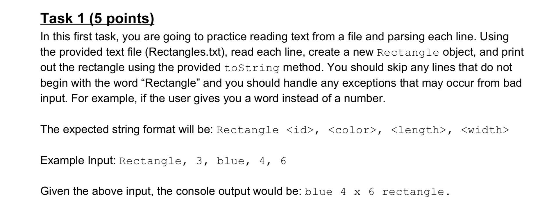 Solved public class Rectangle { int width, height, id; | Chegg.com