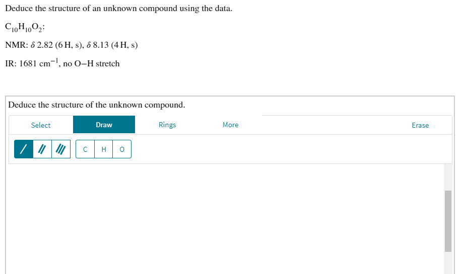 Solved Deduce the structure of an unknown compound using the | Chegg.com