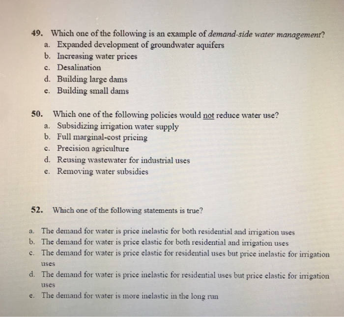 Solved Which one of the following is an example of | Chegg.com