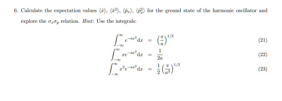 Solved Calculate the expectation values | Chegg.com