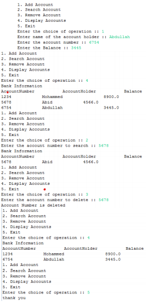 Solved 1. Create a class BankAccount which as three instance | Chegg.com