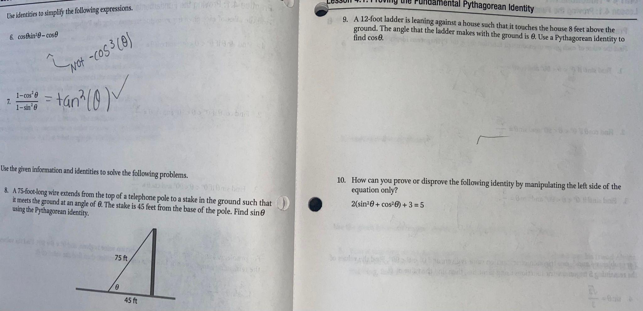 Solved Use identities to simplify the following expressions. | Chegg.com
