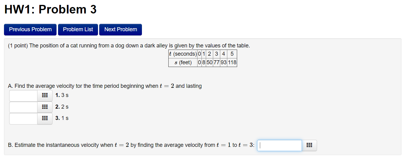 Solved HW1: Problem 3 Previous Problem Problem List Next | Chegg.com