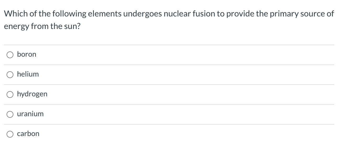Solved Which of the following elements undergoes nuclear | Chegg.com