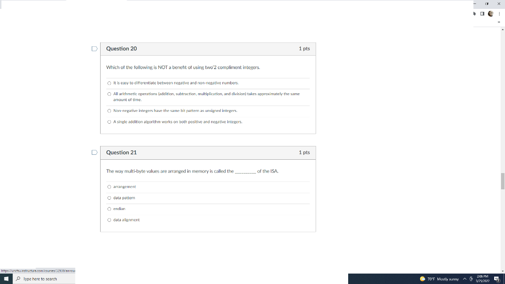 Solved D Question 20 1 pts Which of the following is NOT a | Chegg.com