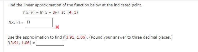Solved Find the linear approximation of the function below | Chegg.com