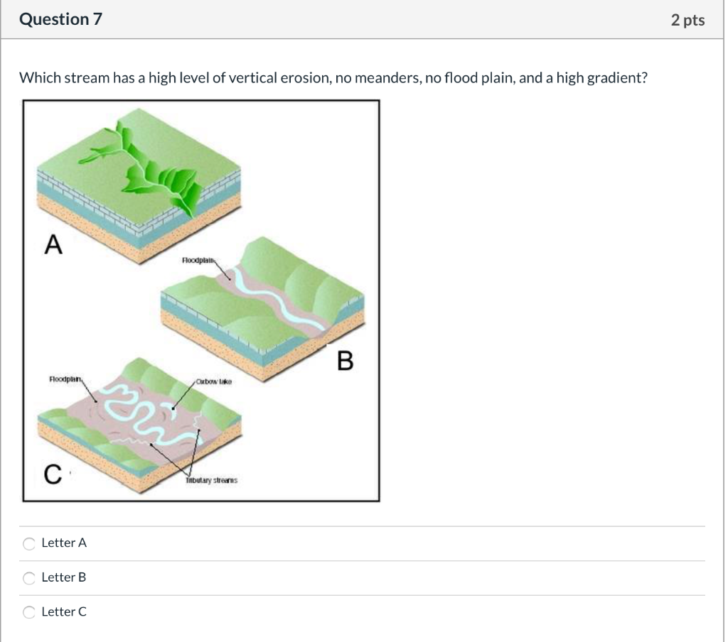 Solved Question 7 2 pts Which stream has a high level of | Chegg.com