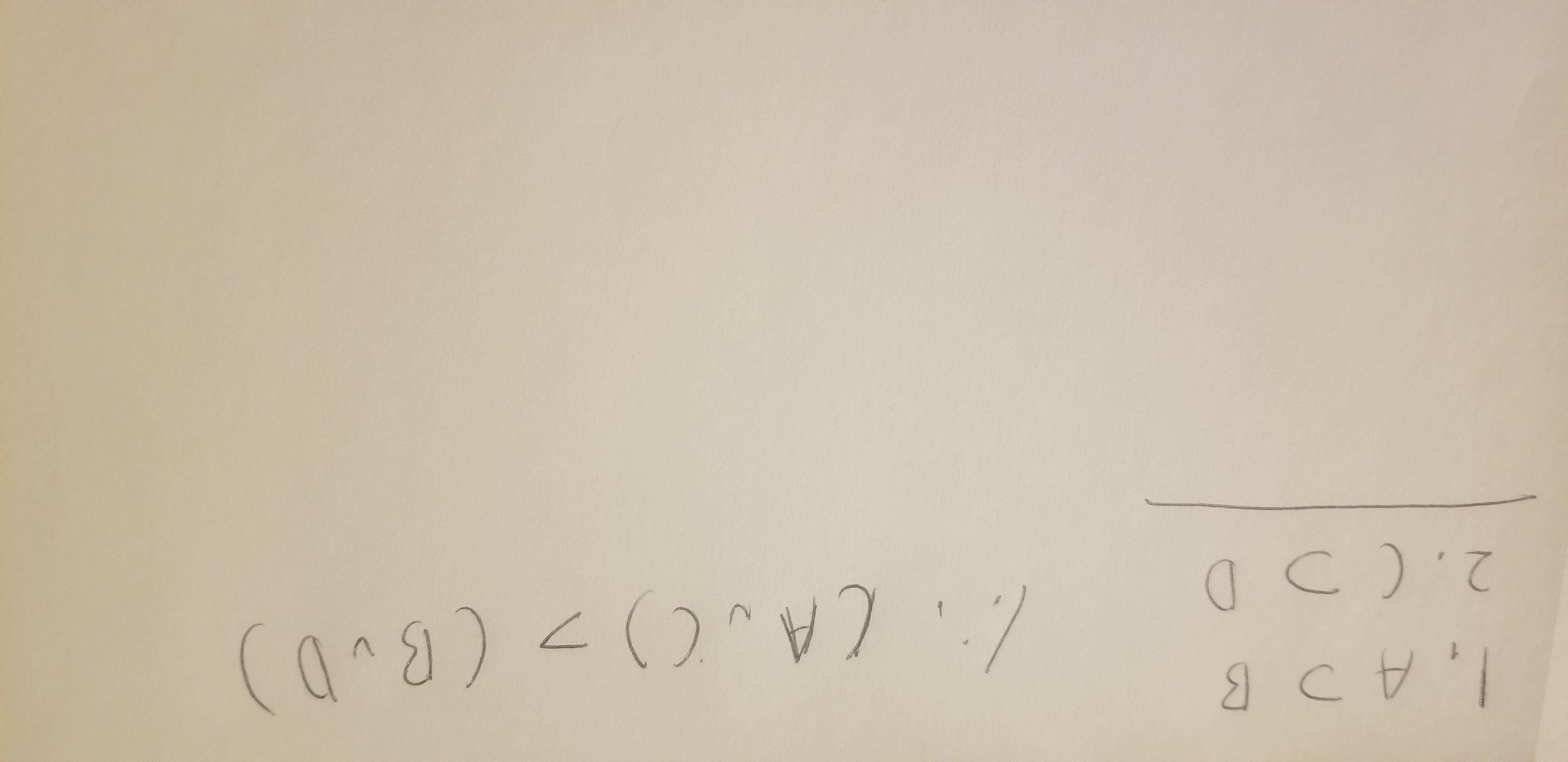 Solved Symbolic Logic 1. A > B 2. C > D / (A v C ) > ( B v | Chegg.com