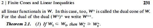 Solved 2 | Finite Cones and Linear Inequalities 231 all | Chegg.com
