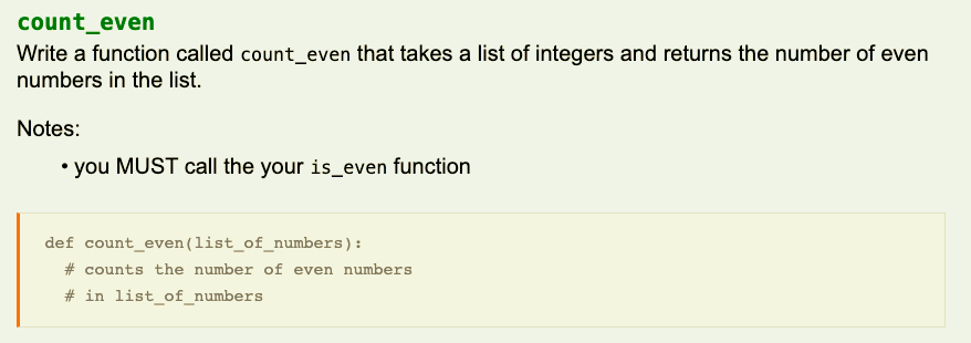 Solved all_even Write another function called all_even that | Chegg.com