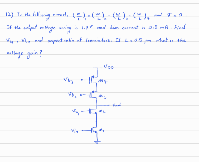 Solved In the fillowing circuit, (wL)1=(wL)2=(wL)3=(wL)4 | Chegg.com