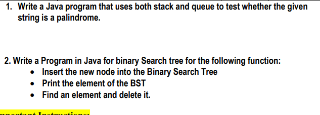 Solved 1. Write a Java program that uses both stack and | Chegg.com