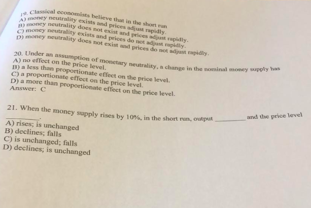 Solved 16. The LM curve A) is horizontal B) is vertical. C) | Chegg.com