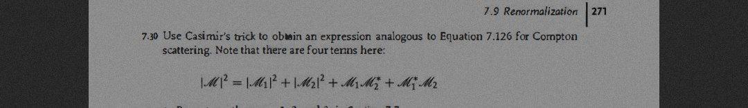 7.9 Renormalization 271 7.30 Use Casimir's trick to | Chegg.com