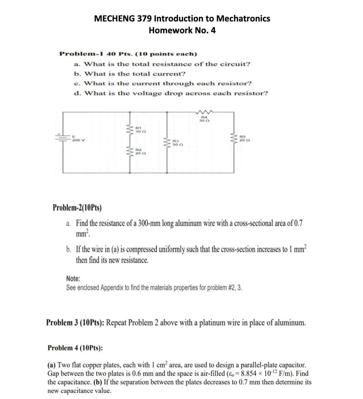 MECHENG 379 Introduction to Mechatronics Homework No. | Chegg.com
