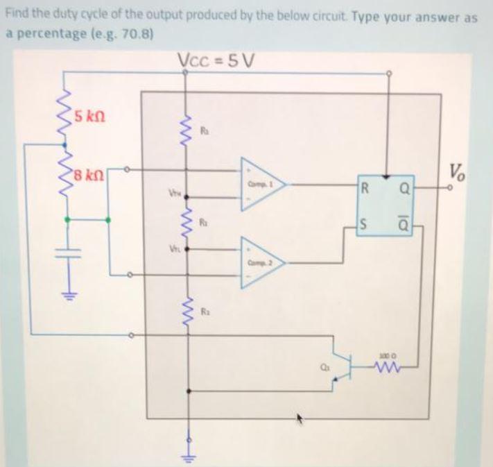 Solved Find the duty cycle of the output produced by the | Chegg.com