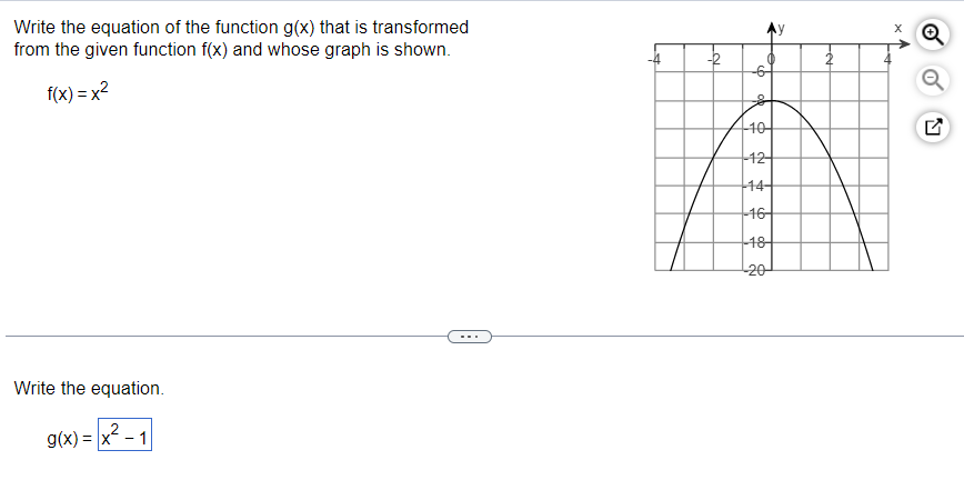 Solved Write the equation of the function g(x) that is | Chegg.com