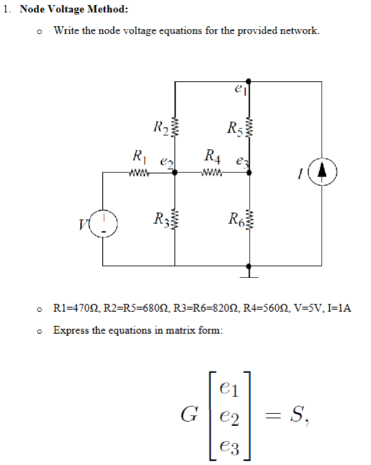Solved Node Voltage Methodwrite The Node Voltage Equations 9718