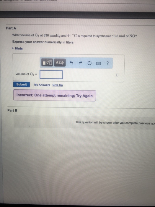 Solved What volume of O_2 at 836 mmHg and 41 degree C is | Chegg.com