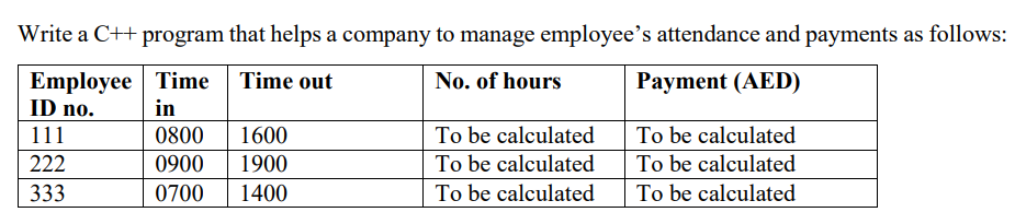 Solved You need to define a 2D array of int attendance [3] | Chegg.com