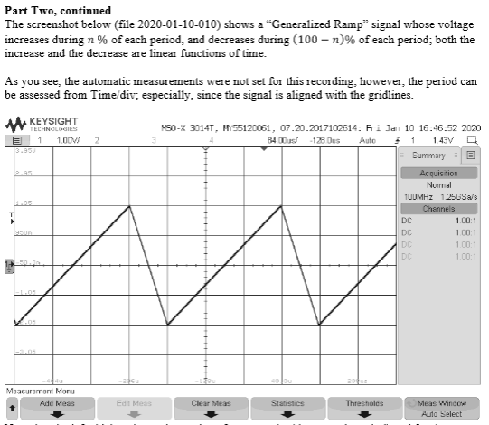 Solved Part Two (30 points) Calculate the Rise Time and Fall | Chegg.com