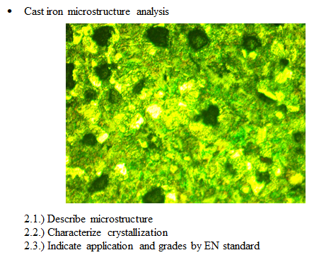 Solved Cast iron microstructure analysis 2.1.) Describe | Chegg.com