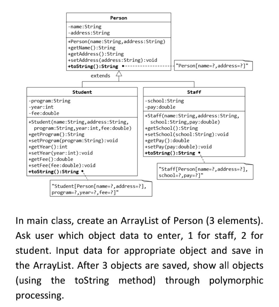 Solved Person Namestring Address String Person 
