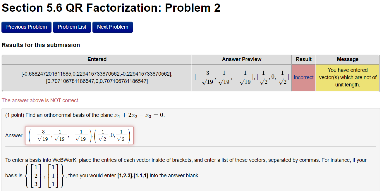 Solved Section 5 6 Qr Factorization Problem 2 Previous