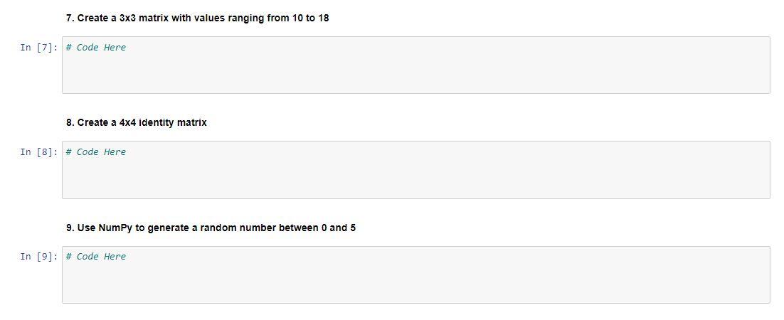 Solved 7. Create a 3x3 matrix with values ranging from 10 to | Chegg.com