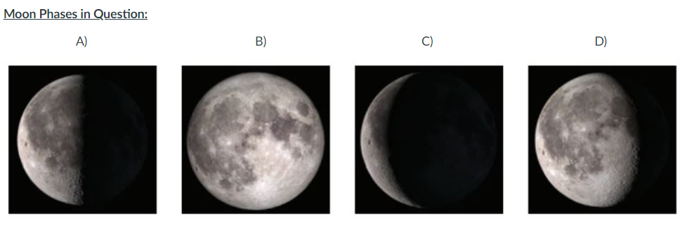 18. Study the phases of the Moon shown at the bottom | Chegg.com
