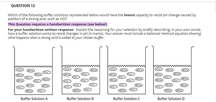 Solved Which of the following buffer solutions represented | Chegg.com