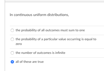Solved In continuous uniform distributions, the probability | Chegg.com