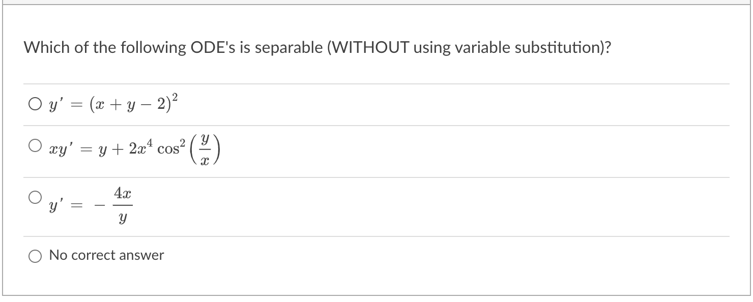 Solved I try to find the general solution of an ODE and | Chegg.com