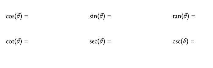 Solved Find exact values of the six functions at the angle | Chegg.com