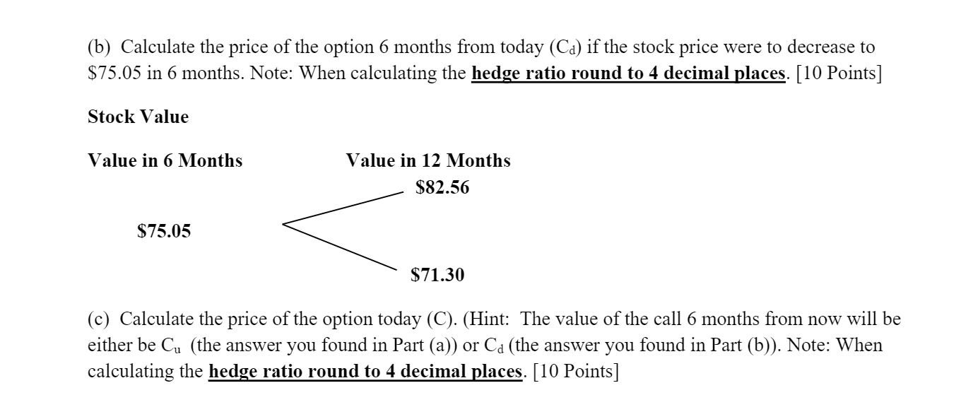 Below is a two-period price tree for a share of stock | Chegg.com