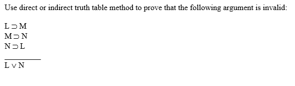 Solved Use direct or indirect truth table method to prove | Chegg.com