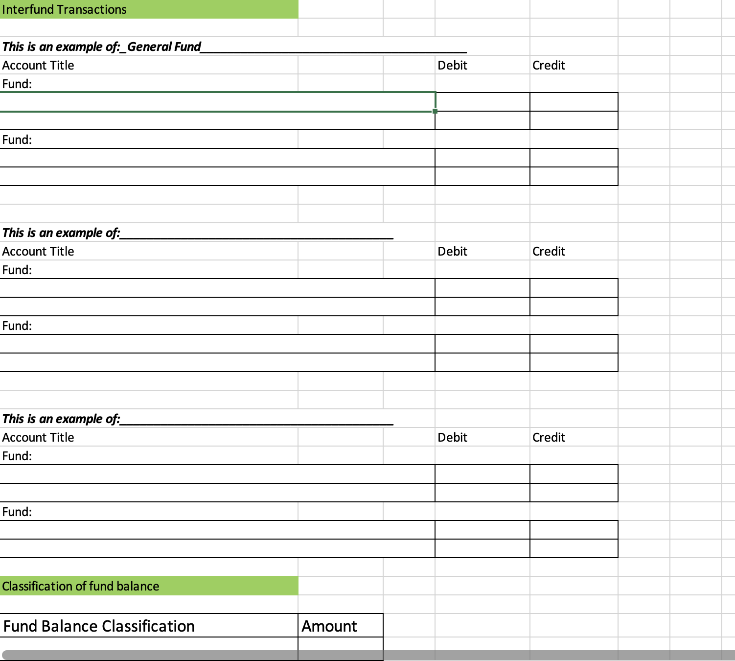 Solved Prepare the fund balance section of the balance sheet | Chegg.com