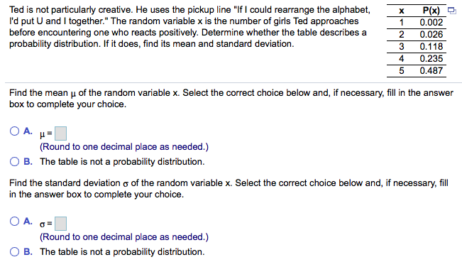 Solved Ted is not particularly creative. He uses the pickup | Chegg.com