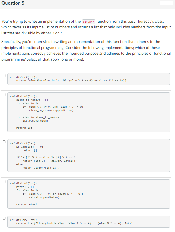 Solved You're trying to write an implementation of the | Chegg.com