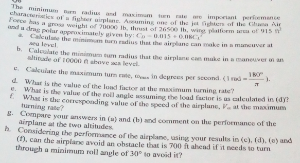180° The minimum tum radius and maximum turn rate are | Chegg.com