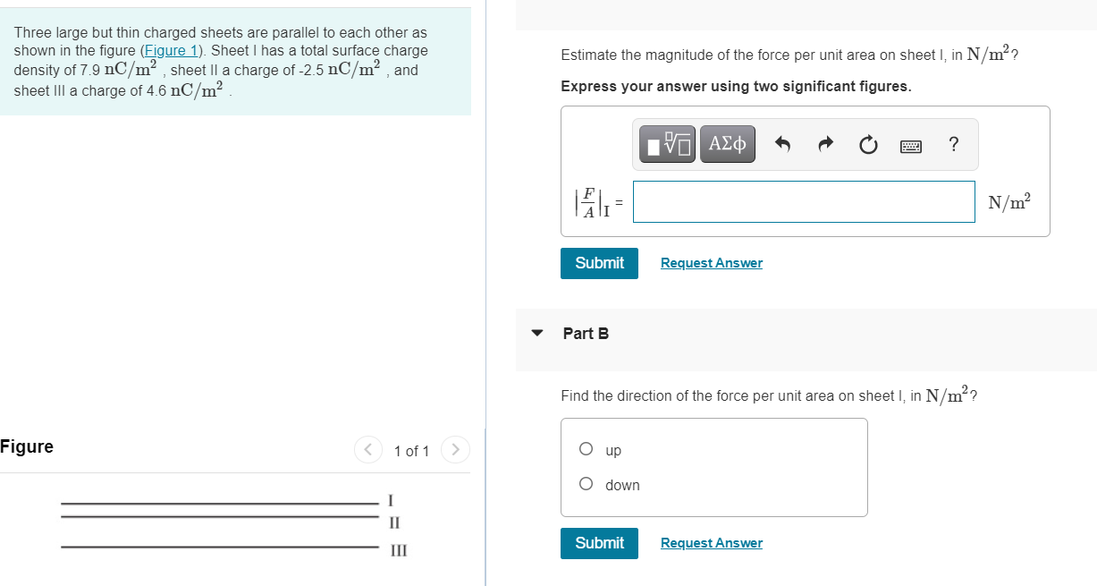 Solved Three large but thin charged sheets are parallel to | Chegg.com