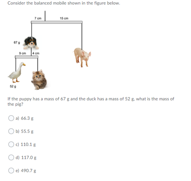Solved Consider the balanced mobile shown in the figure | Chegg.com