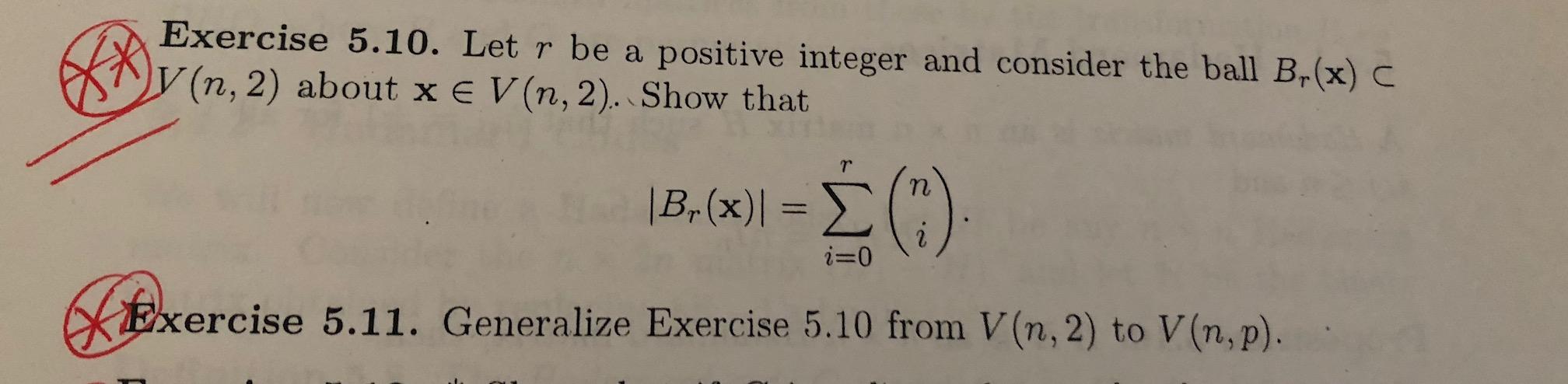 Exercise 5.10. Let r be a positive integer and | Chegg.com