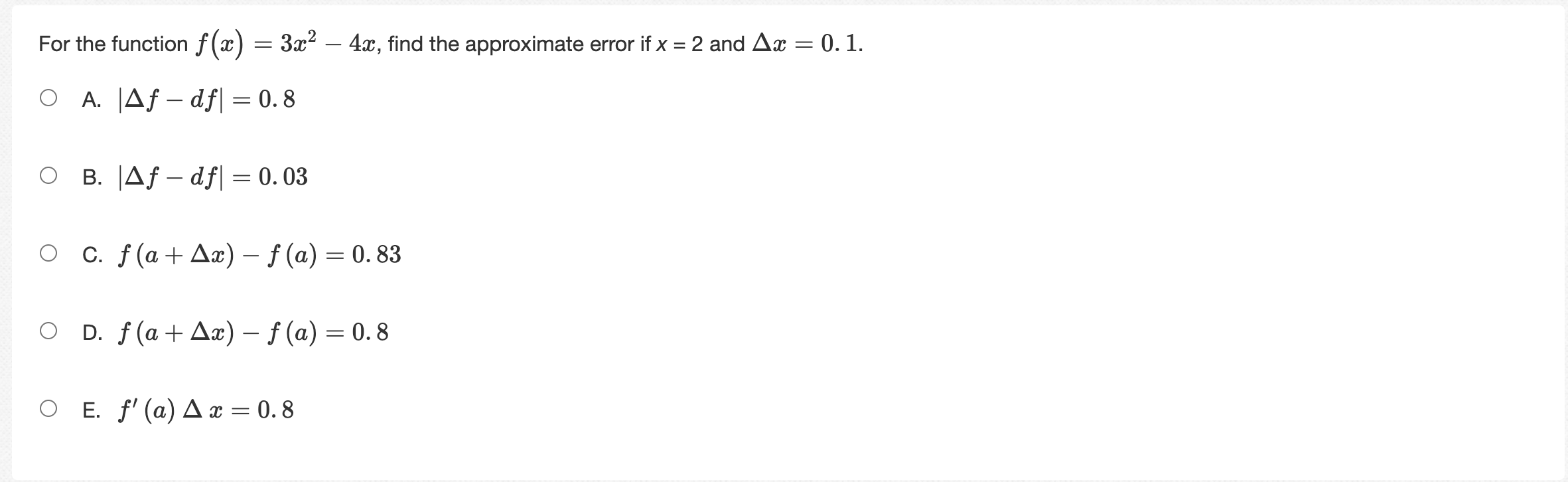 Solved Find the linearization f(x)=1+x at x=0, and then use | Chegg.com